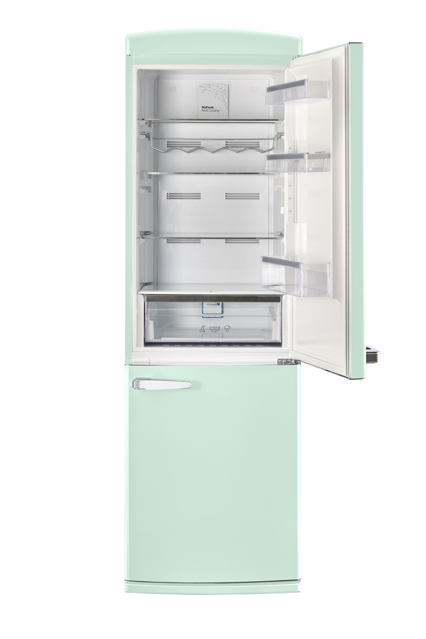 Classic Retro 12 cu. ft. Bottom Freezer Refrigerator in Summer Mint Gr ...
