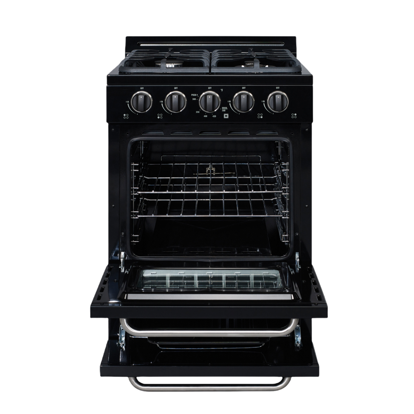 Unique Classic 24' White Off Grid Propane Range – Unique Appliances