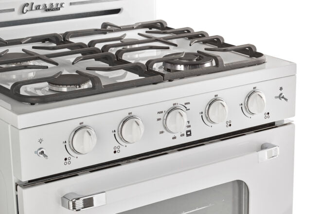 White free standing cooker store