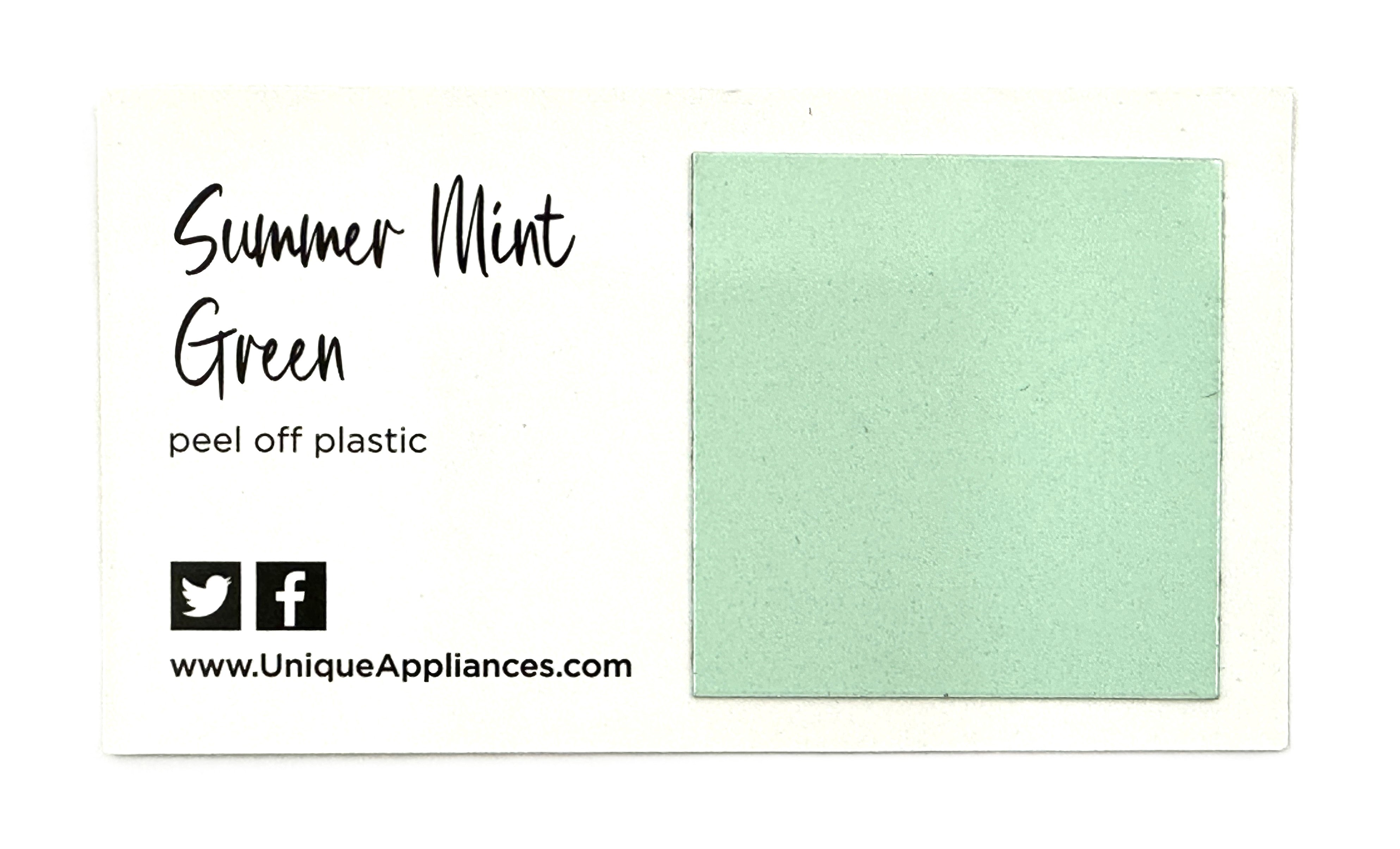 Colour Swatch "Summer Mint Green" – Unique Appliances