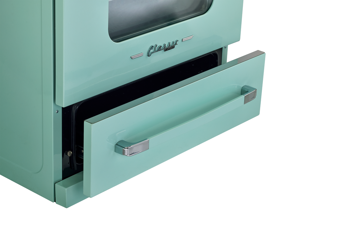 Unique 30' Classic Retro Induction Range Ocean Mist Unique 30' Classic Retro Induction Range Ocean Mist
