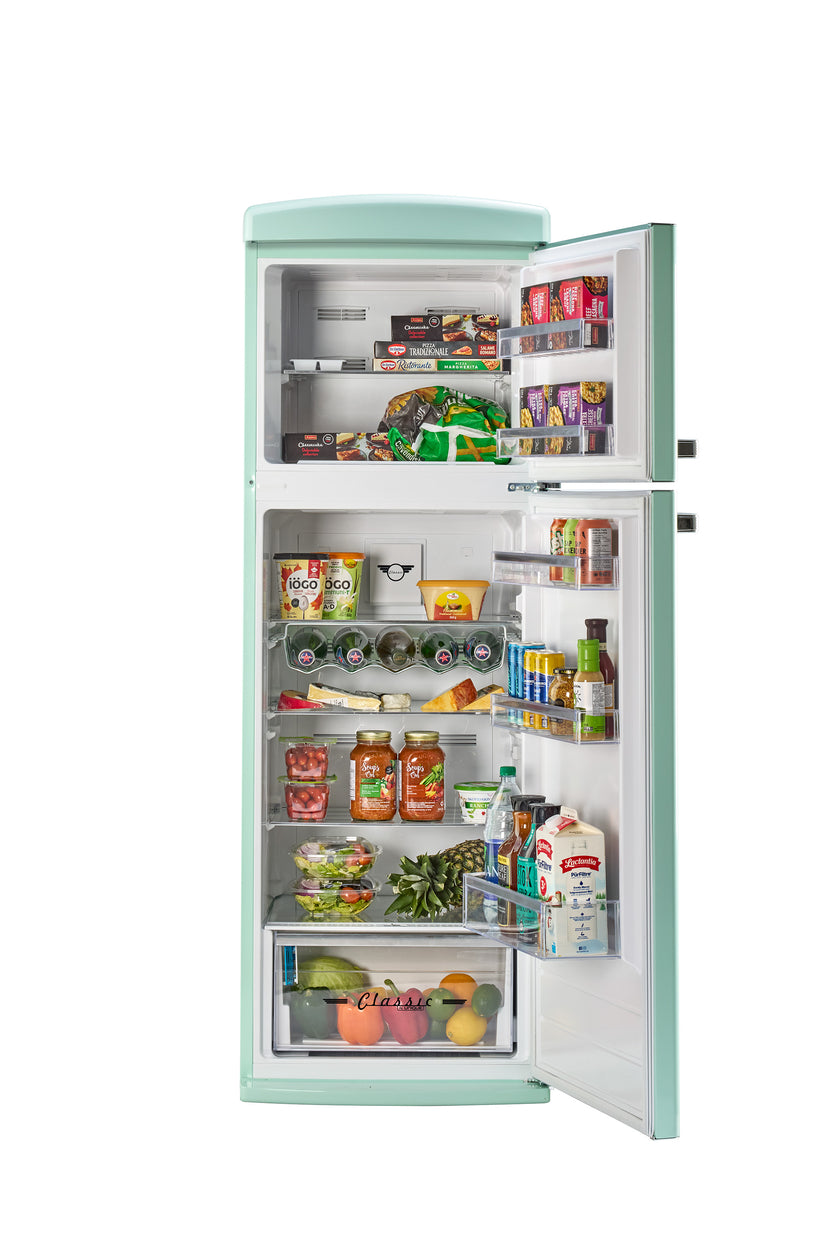 Unique 310L Summer Mint Green Top Mount Refrigerator – Unique Appliances